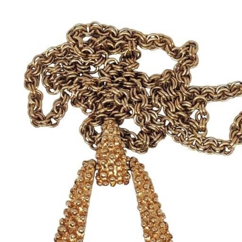 60's Vintage Gold Tone Sarah Coventry Door Knocker Textured Pendant ...