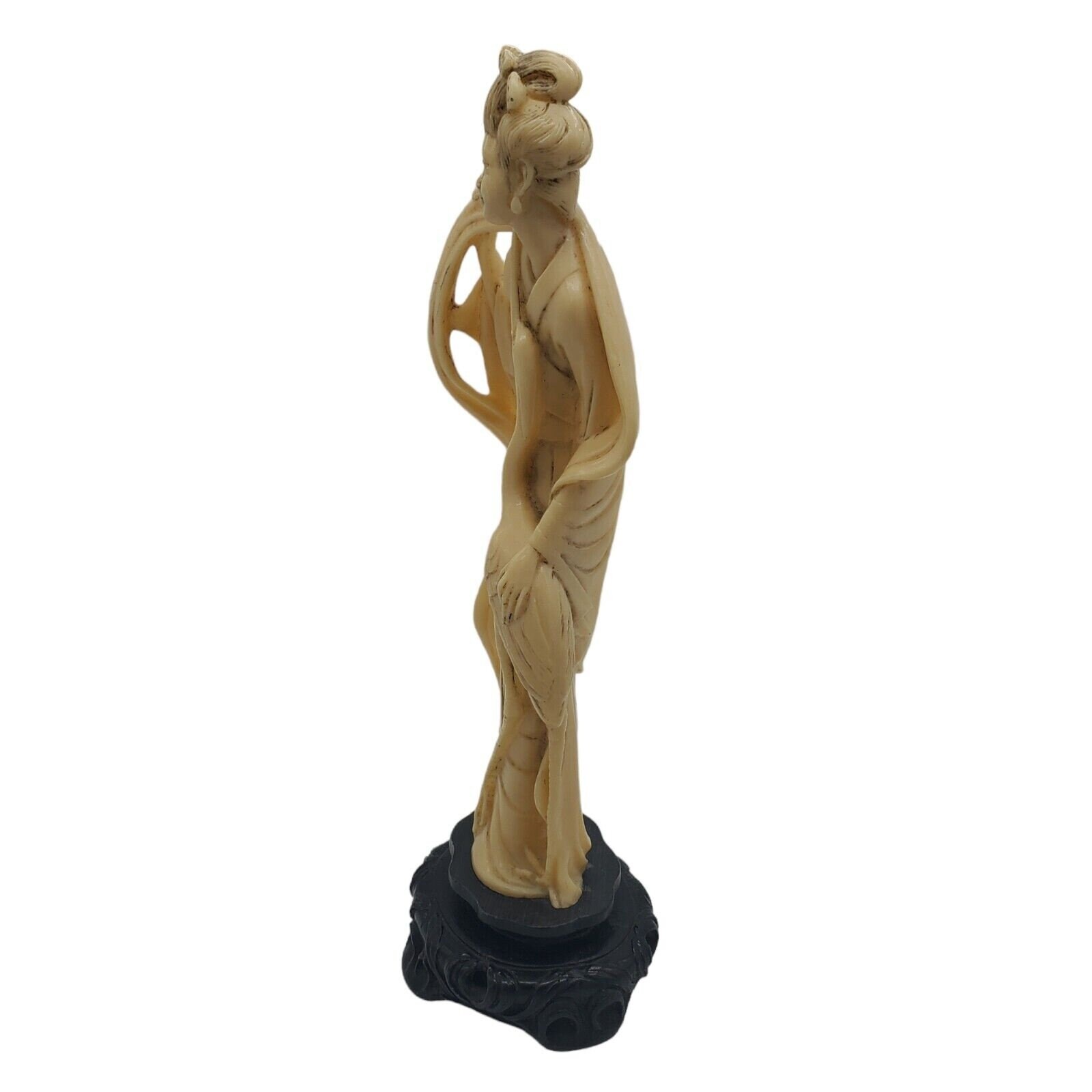 Signed A Santini Sculpture Asian Geisha 12 Stork Oriental MCM Vintage ...