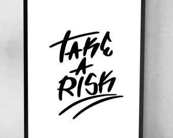 Take a Risk Poster - Etsy