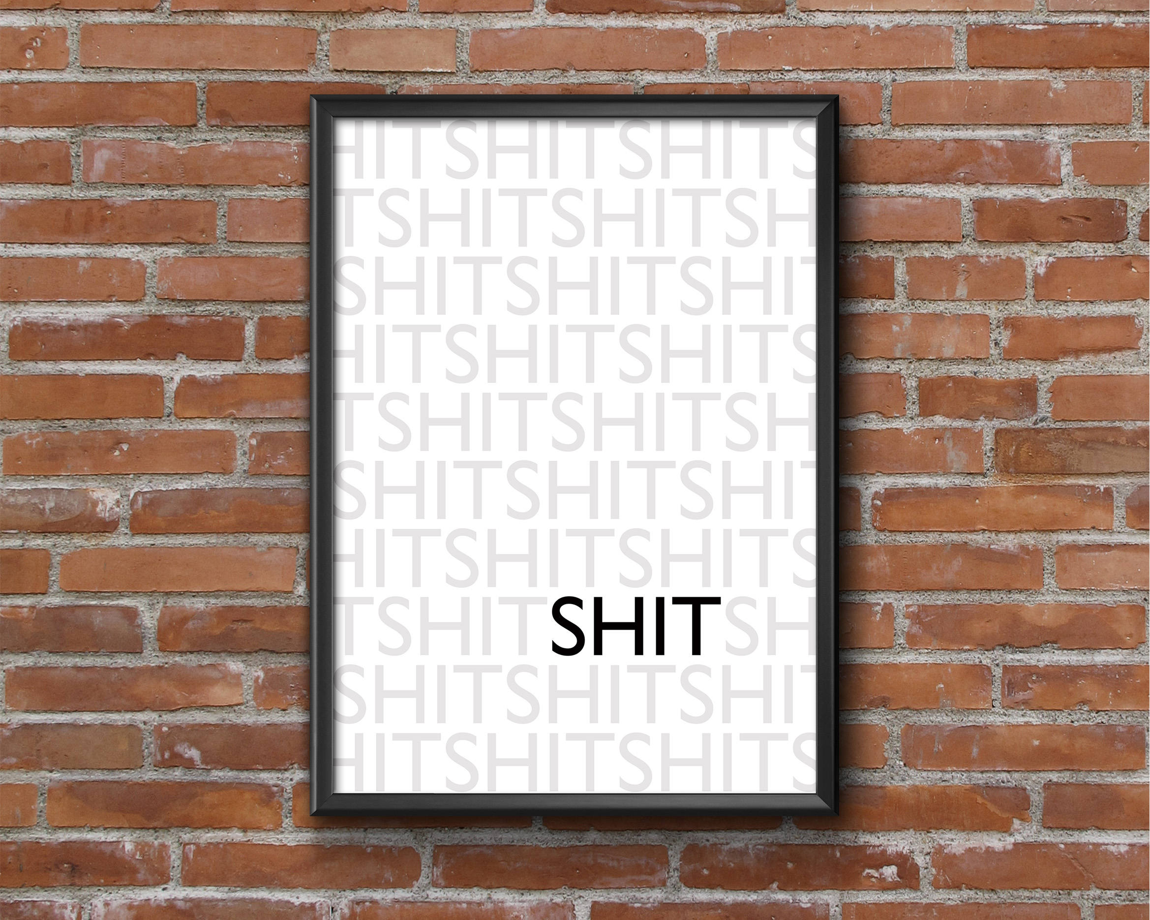 Shit Curse Word, Minimalist Wall Art, Instant Download Printable Art ...