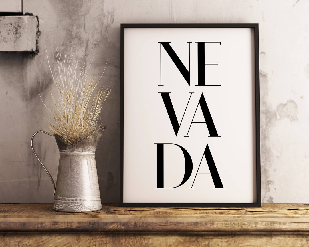 Nevada | USA, Minimalist State Art, United States, Instant Download ...
