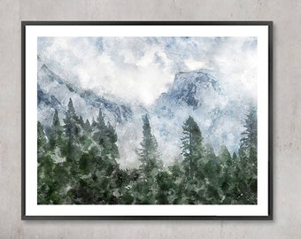 Mountain poster | Etsy