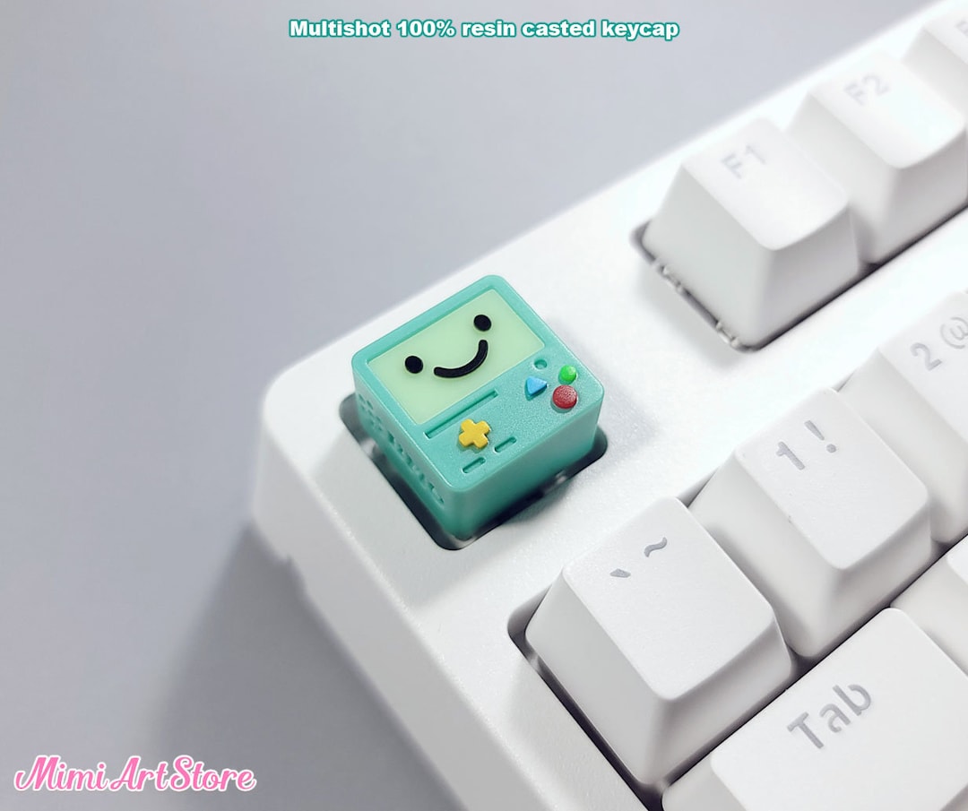 BMO Artisan Keycap. Custom Cherry MX Keycap. BMO Keycap. Cute Resin ...