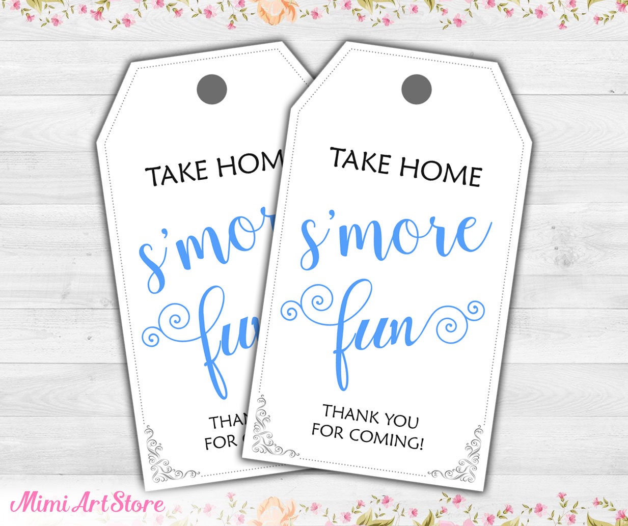 S'more Favor Tag. S'mores Fun Gift Tags. Take Home | Etsy