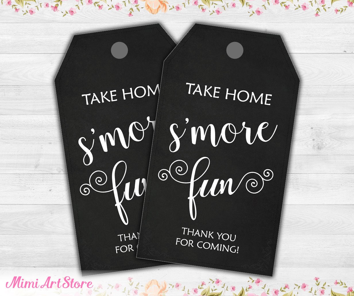 S'more Favor Tag Printable. S'mores Fun Gift Tags. - Etsy