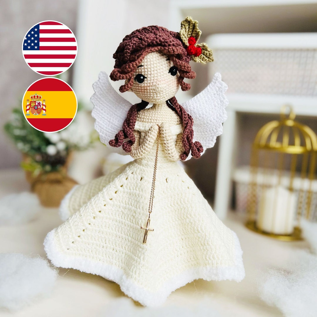 Crochet Pattern Christmas Angel, Amigurumi Angel Doll Pattern, Crochet ...