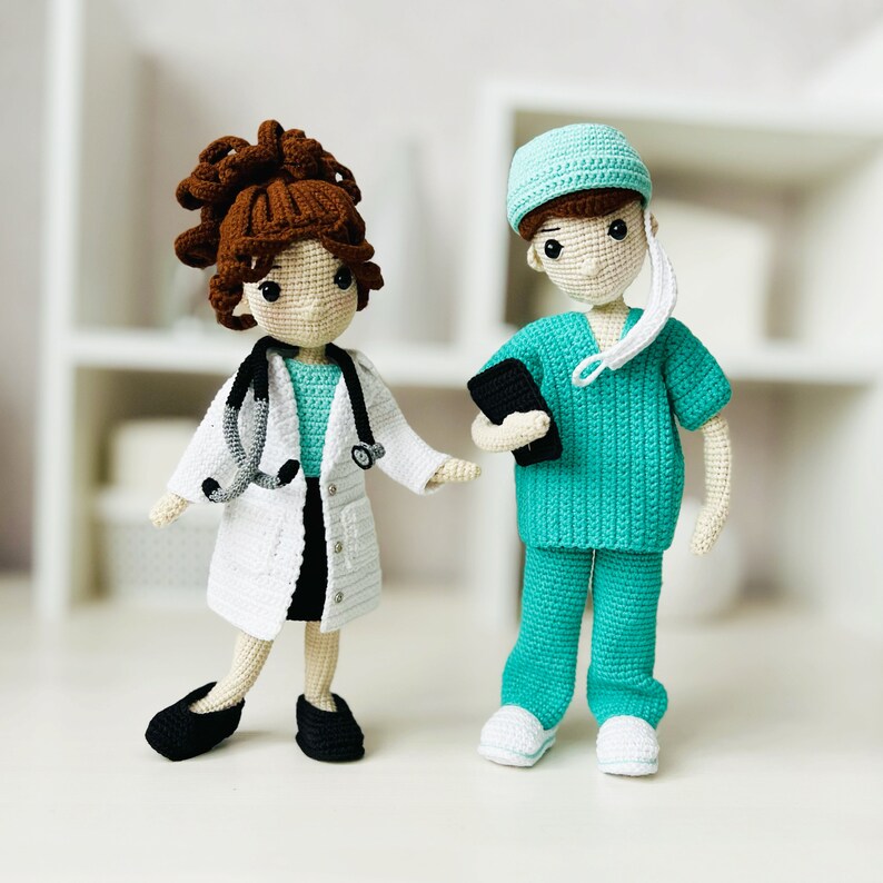 Crochet Doctor Doll Pattern, Stethoscope Amigurumi (PDF Pattern) - Etsy