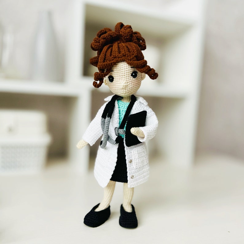 Crochet Doctor Doll Pattern, Stethoscope Amigurumi (PDF Pattern) - Etsy