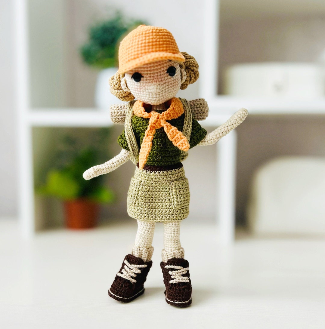 Girl Scout Crochet Pattern, Amigurumi Scout Pattern, Crochet Girl Scout ...
