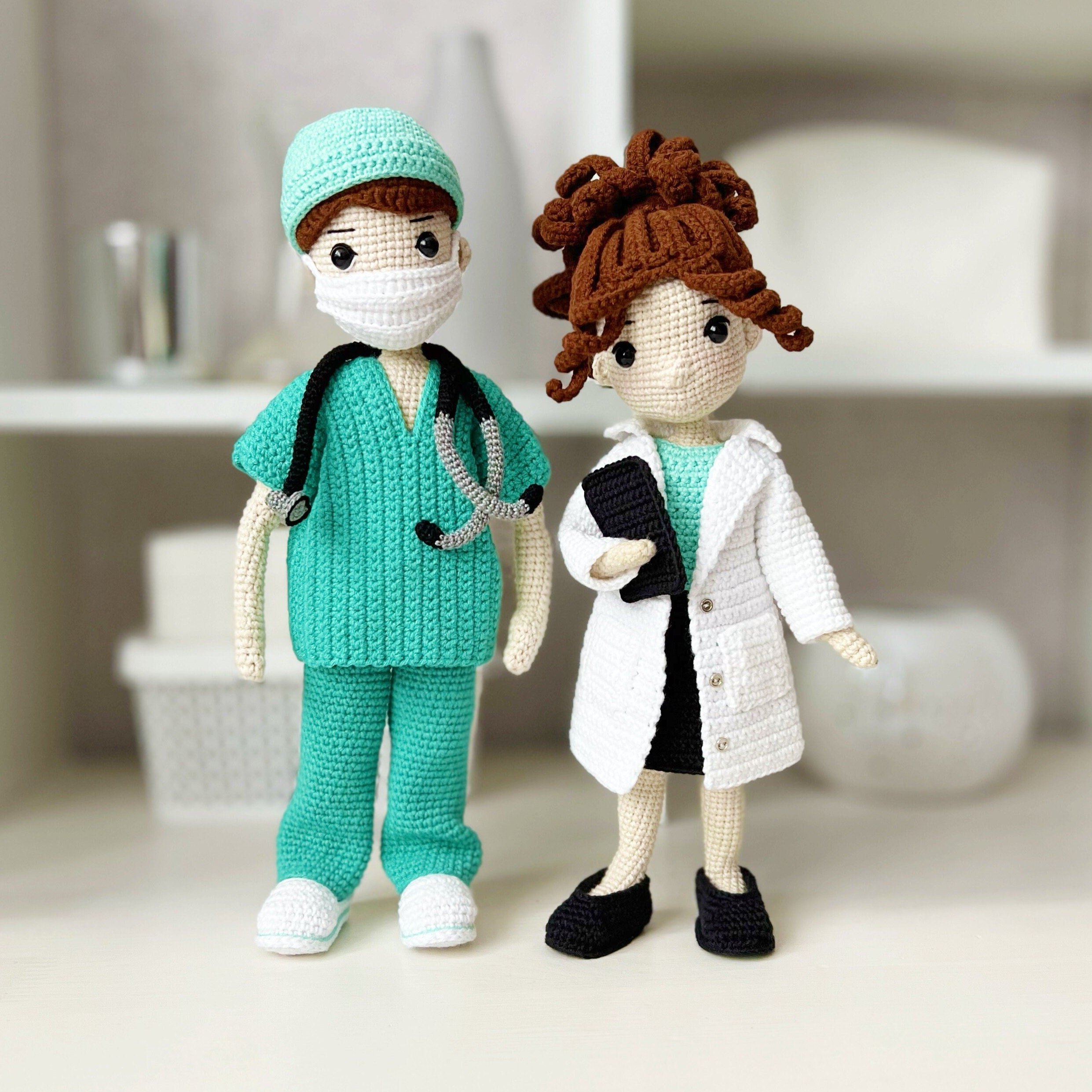 Crochet Doctor Doll Pattern, Stethoscope Amigurumi (PDF Pattern) - Etsy