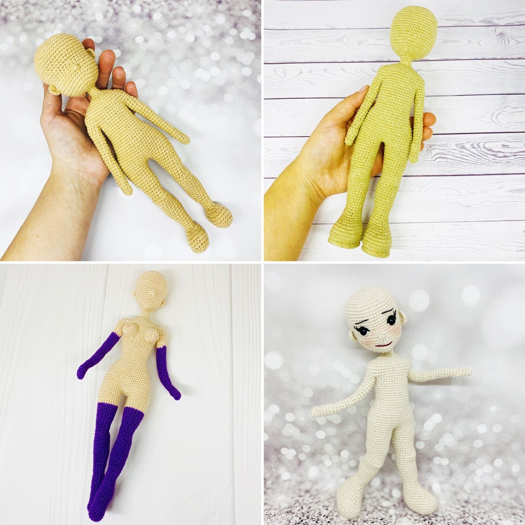 Amigurumi Doll Base Crochet Pattern: 4 Doll Body Tutorials (PDF) - Etsy