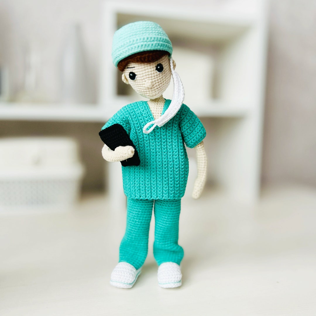 Amigurumi DOCTOR Pattern, Crochet Doctor Pattern, Crochet Doctor Doll ...