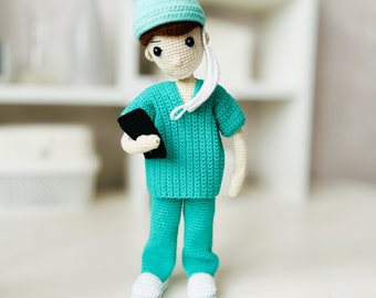 DOCTOR Crochet Pattern, Amigurumi Doctor Pattern, Crochet Doctor Doll ...
