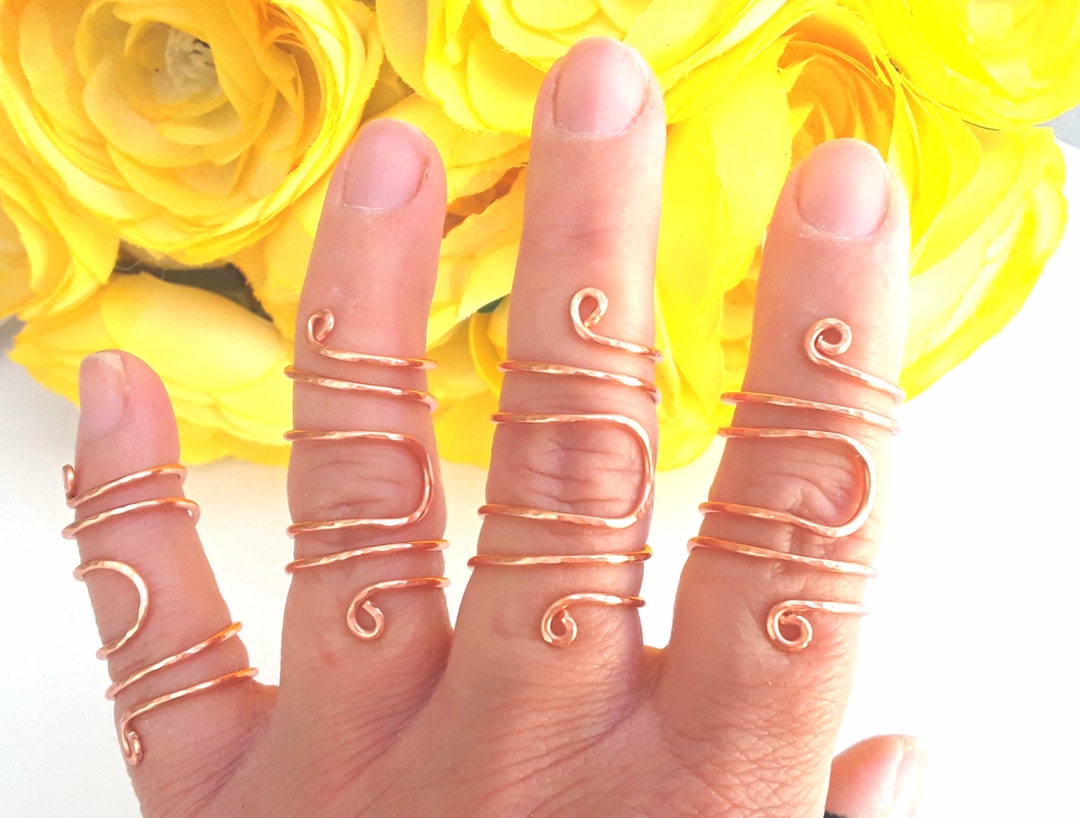 Fashion Copper Splint Style Ring, Mallable Hammered, Choose Any Size ...