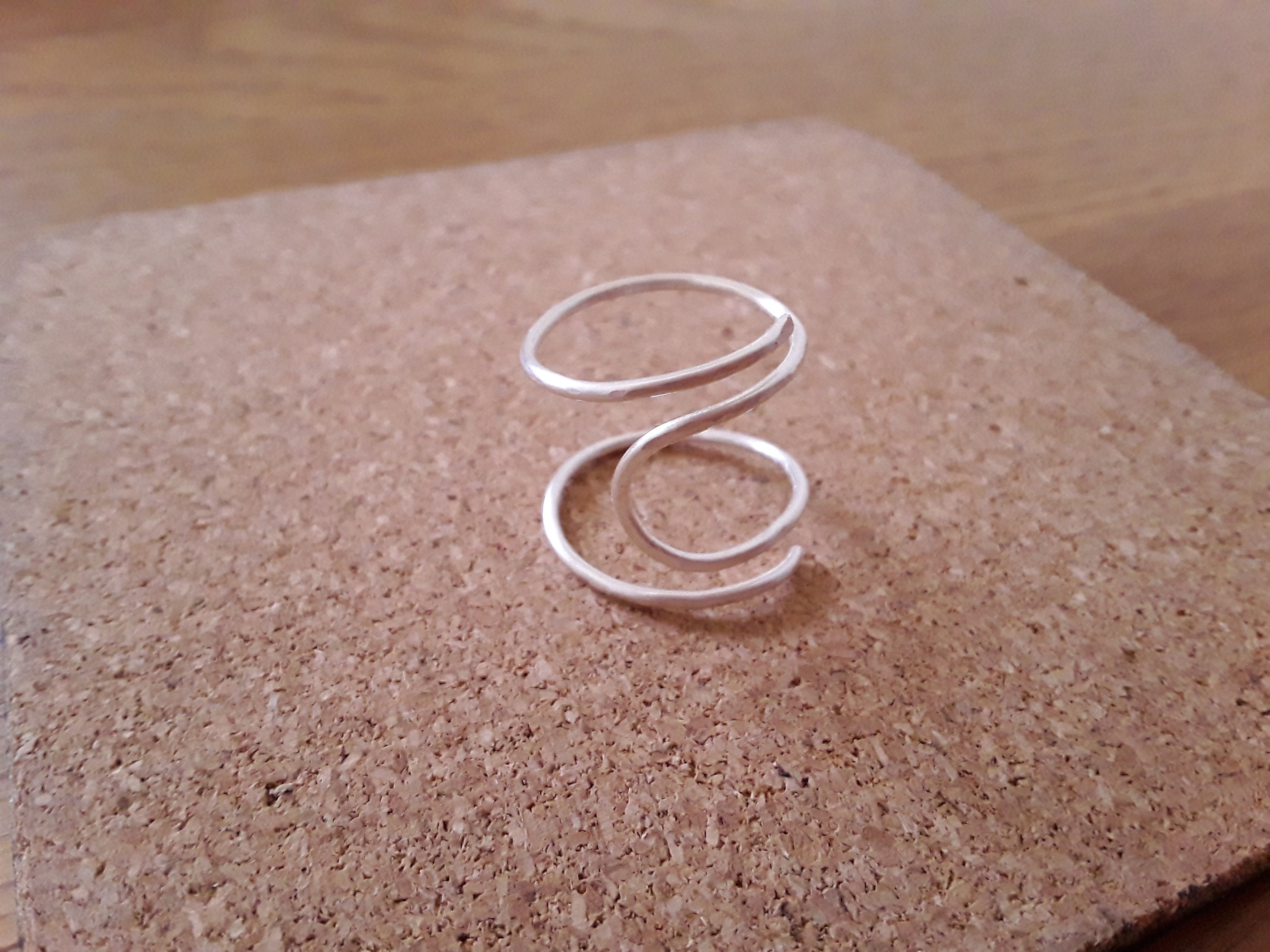 Fashion Finger Splint Style Ring Malleable Hammered Tarnish - Etsy