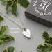 Chunky Solid Sterling Silver Heart Pendant Necklace Unique Handmade ...