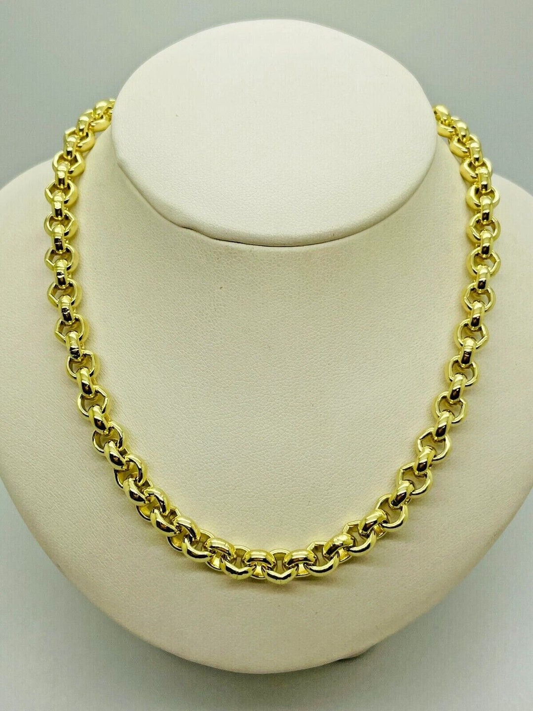 9ct Yellow Solid Gold Heavy Plain Belcher Chain 7.0mm - Etsy