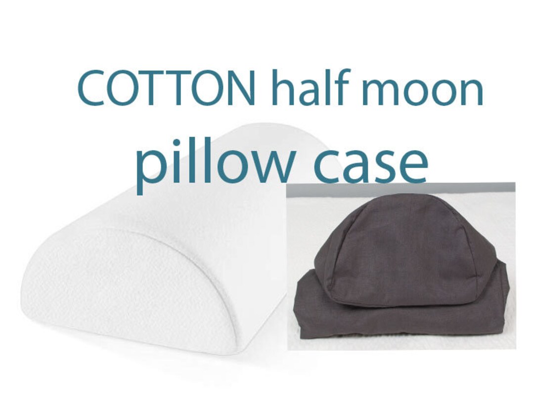 Cotton Cover For The Half Moon Pillow Case Only Pillowcase Neck Back Knee Support Bolster