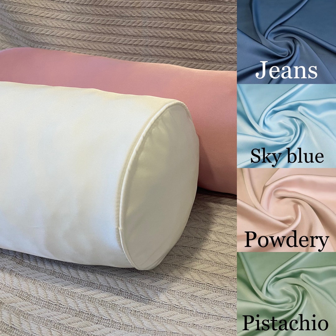 Silk Roll Bolster Cover 4 6'' 8 10 12 Diameter Dots Bolster Neck ...