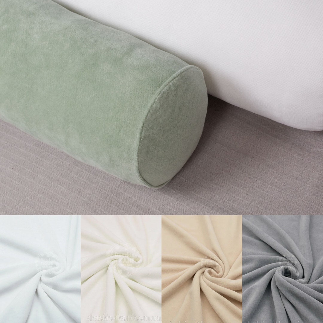 Any Size Velour Roll Bolster Cover Cotton 4 5 6 7 8 9 10 12 Diameter ...