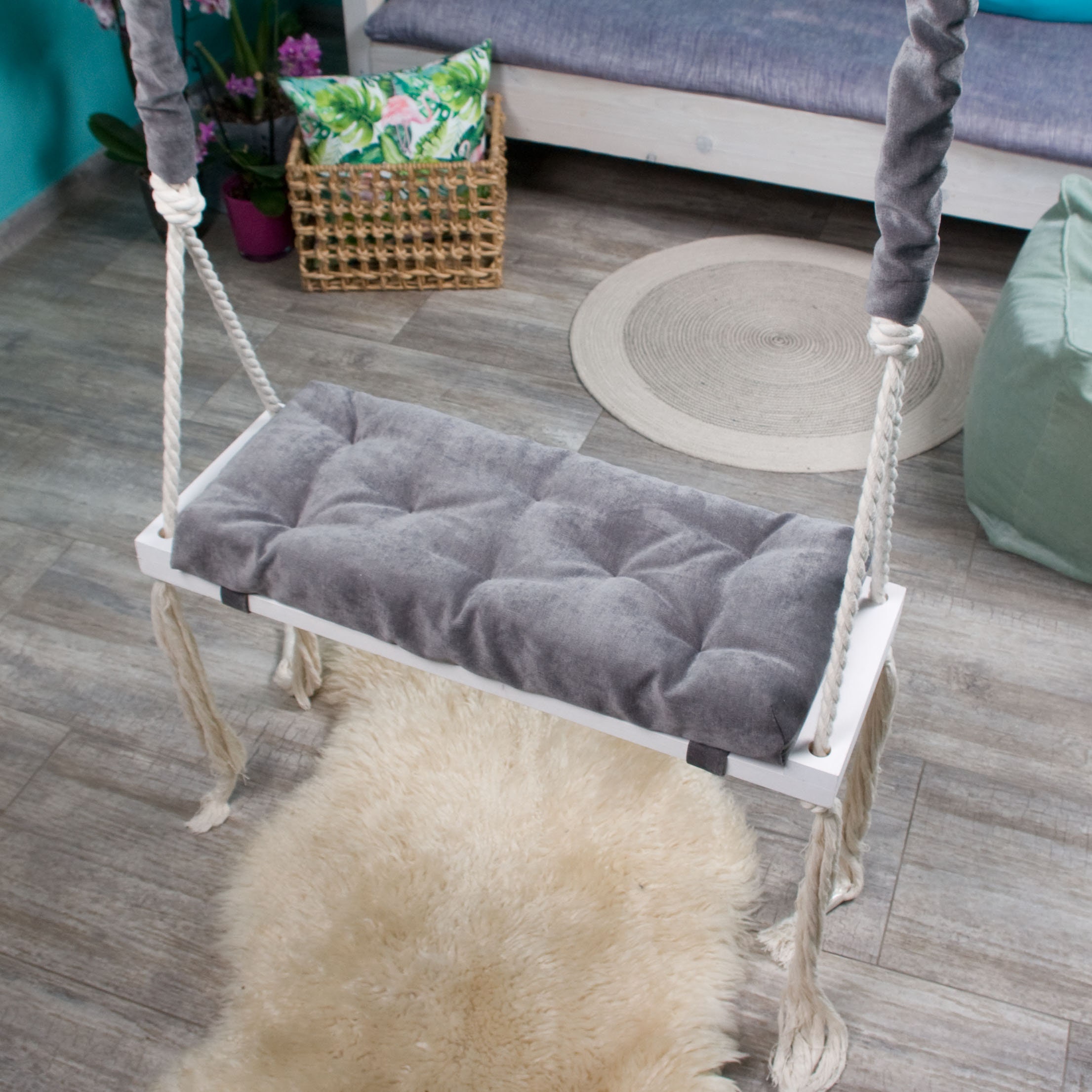 Kids or Adult Wooden Indoor Outdoor Swing Toddler Swing Fabric | Etsy