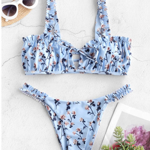 Floral Bikini - Etsy
