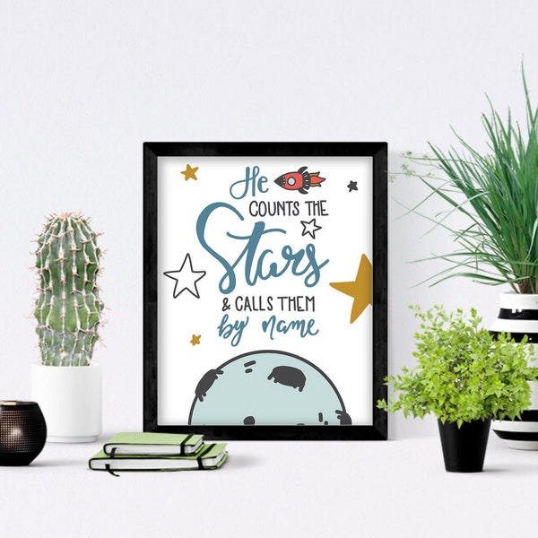He Counts the Stars and Calls Them by Name - Etsy