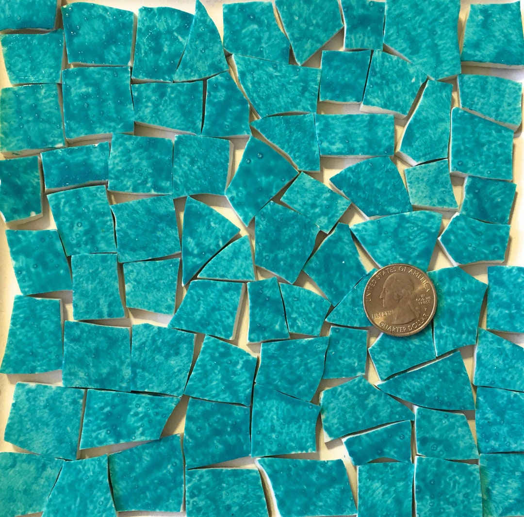 Hand Painted Solid Colored Mosaic Tiles ~ Broken China Hand Cut Plates ...
