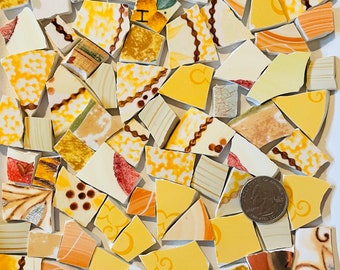 Yellow Brown Tiles - Etsy