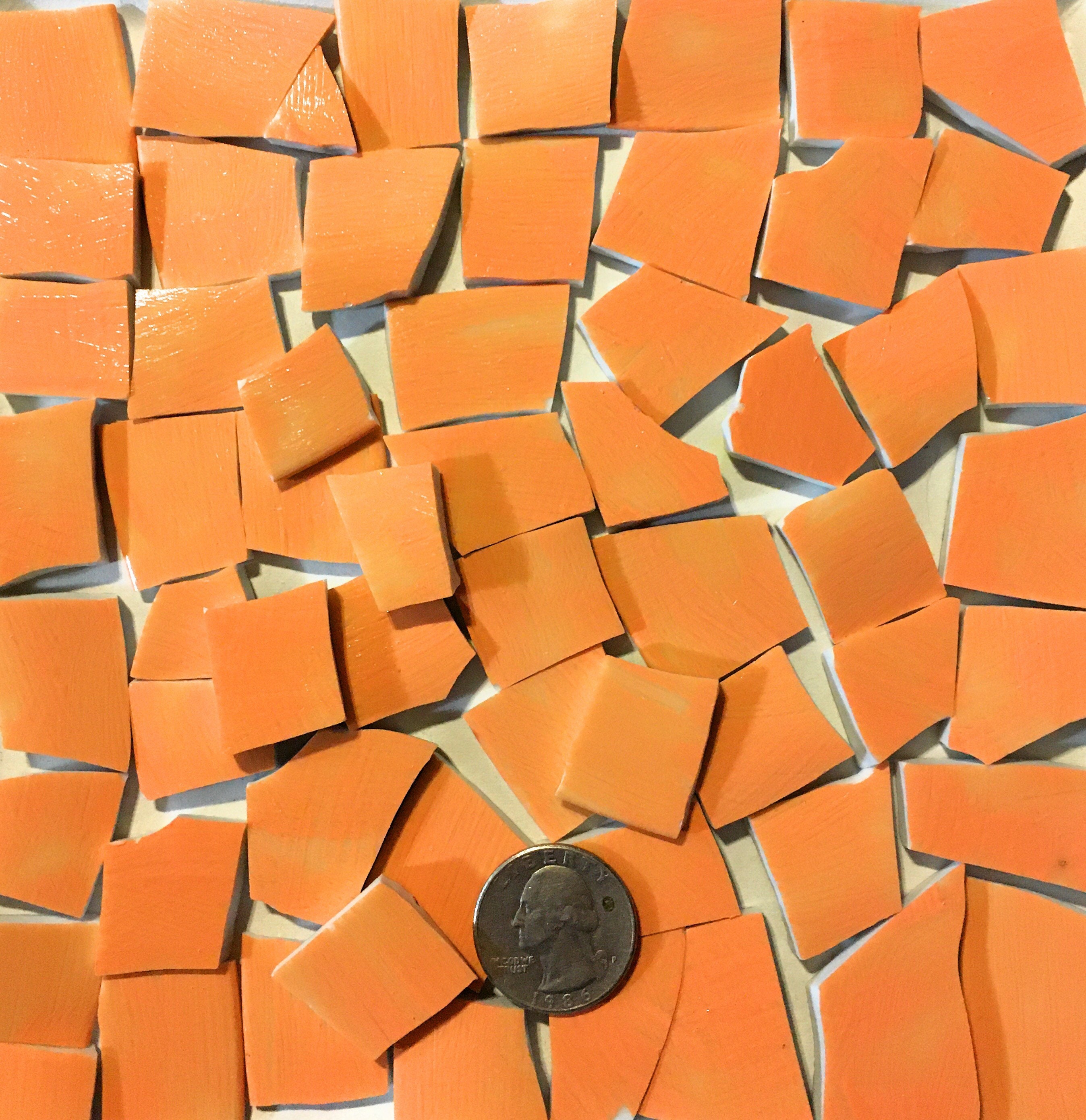 Hand Painted Solid Colored Mosaic Tiles Broken China Hand - Etsy