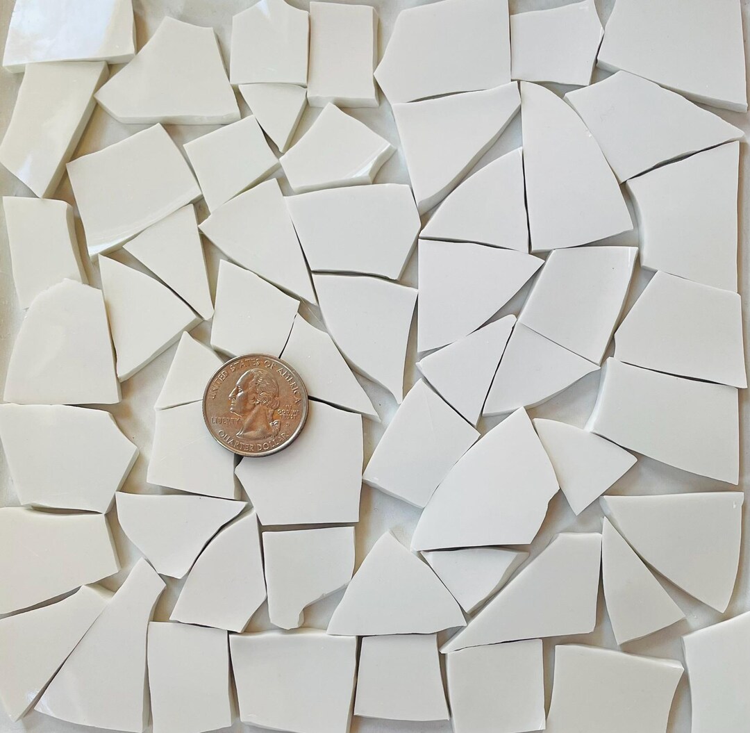 Broken China Mosaic Tile - Arts and Craft Supplies Cut From Porcelain ...