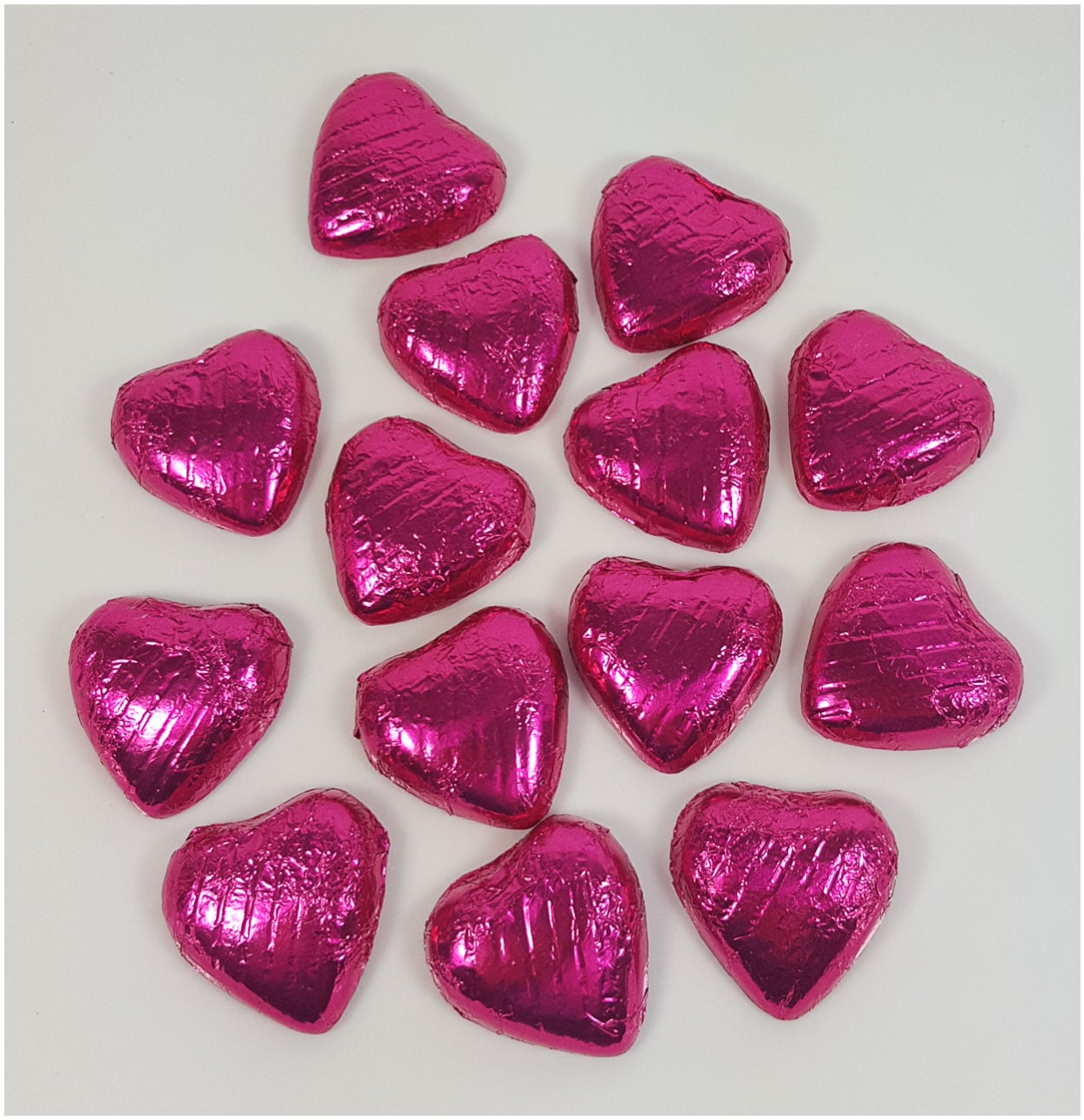 Rose Gold Favour Chocolate Heart. 5g Solid Belgian Milk Chocolate ...
