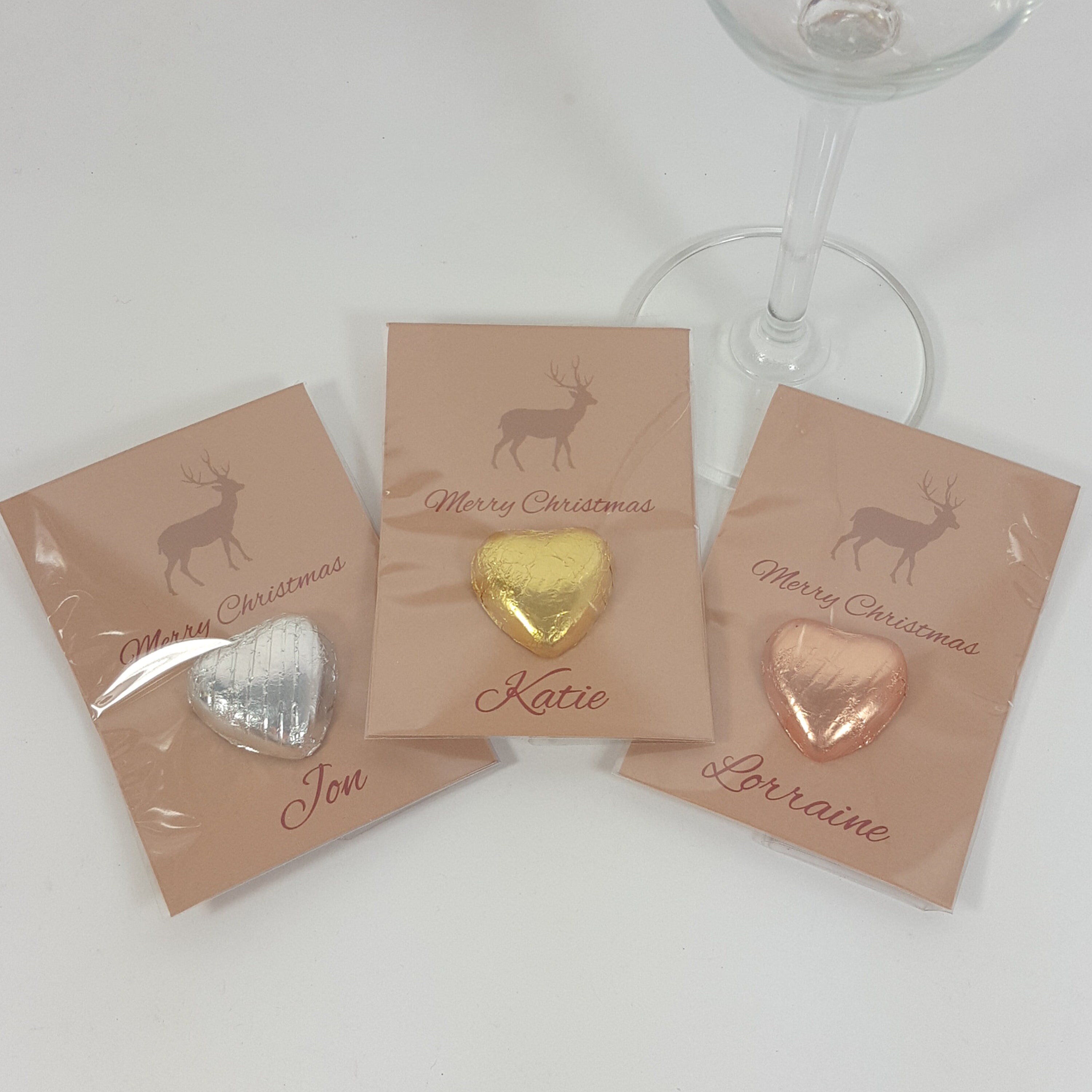 Reindeer Place Cards. Christmas Table Favours. Personalised Christmas ...