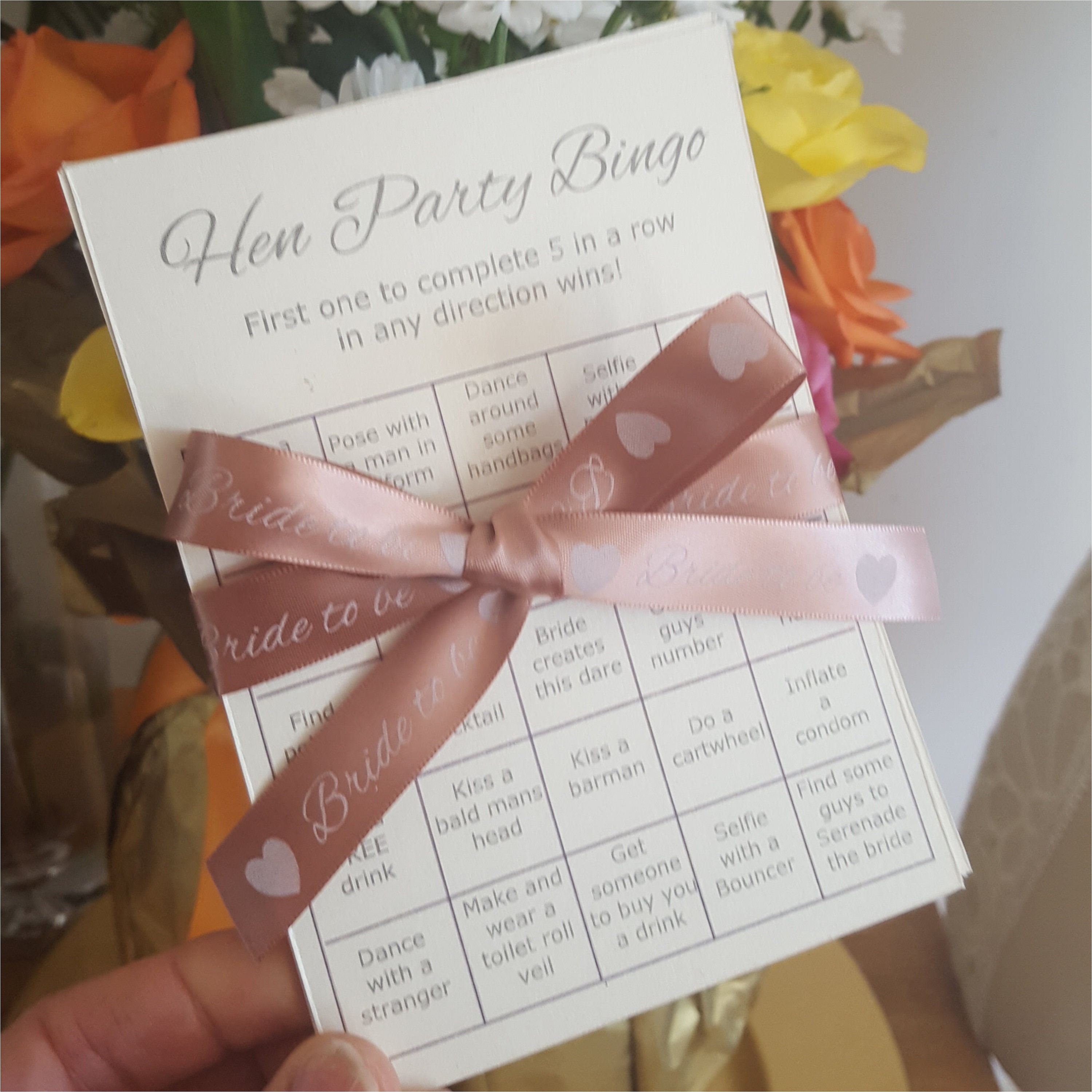 Hen Party Bingo Dare Game Cards. Fun Rose Gold Hen Do Games. - Etsy UK