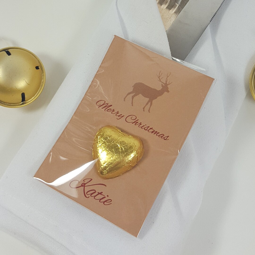 Reindeer Place Cards. Christmas Table Favours. Personalised Christmas ...