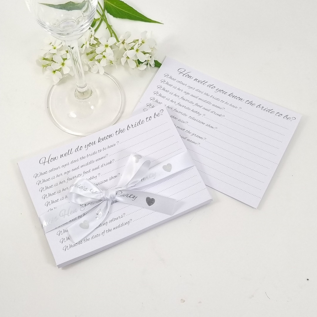 How Well Do You Know the Bride Quiz. Hen Party Games. - Etsy UK