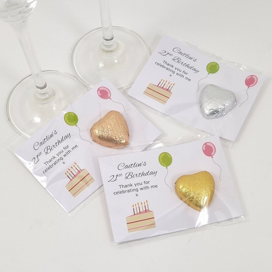Personalised Birthday Favours. Any Age Birthday Party Personalised ...