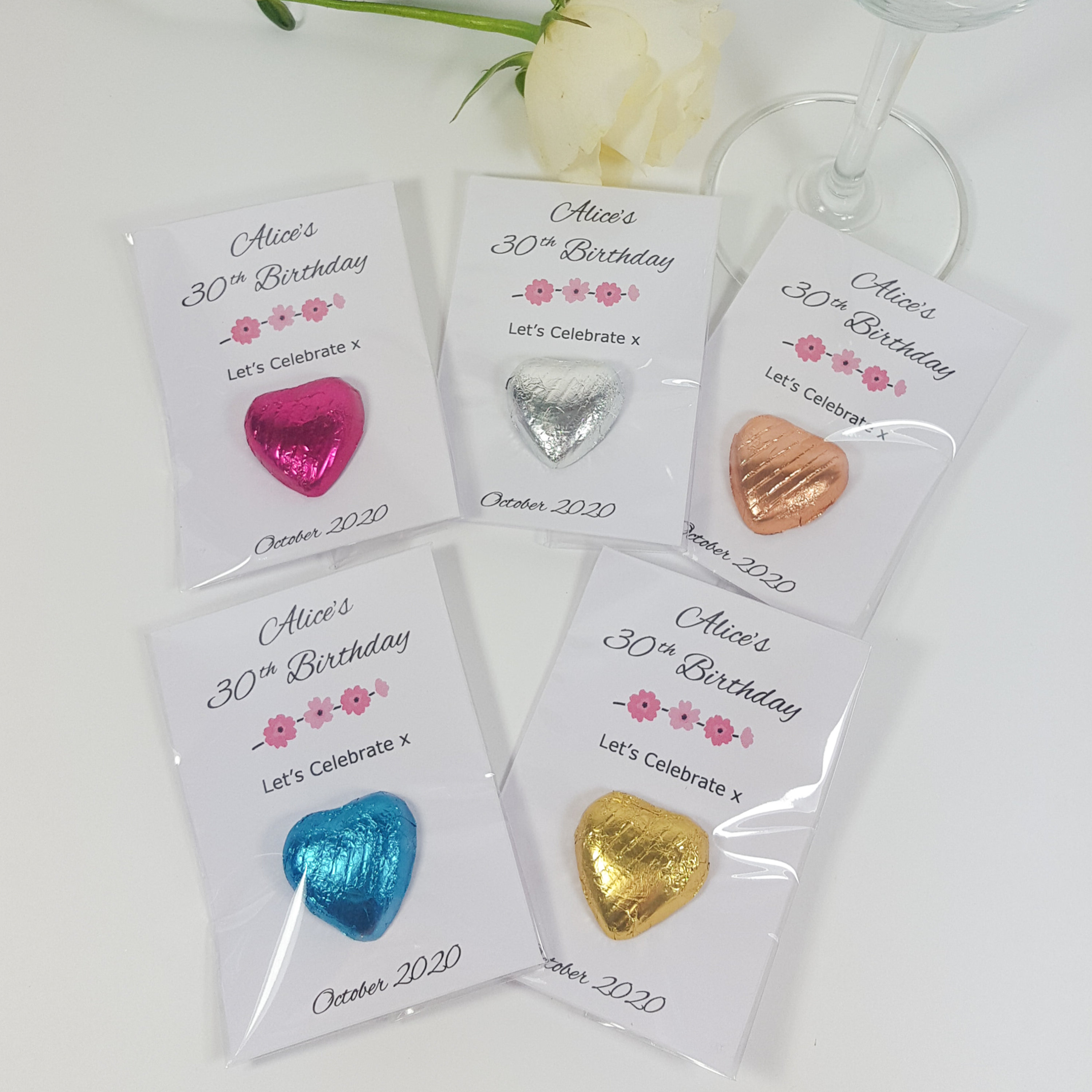Personalised Chocolate Birthday Favours. Any Age 16th 18th 21st 30th ...