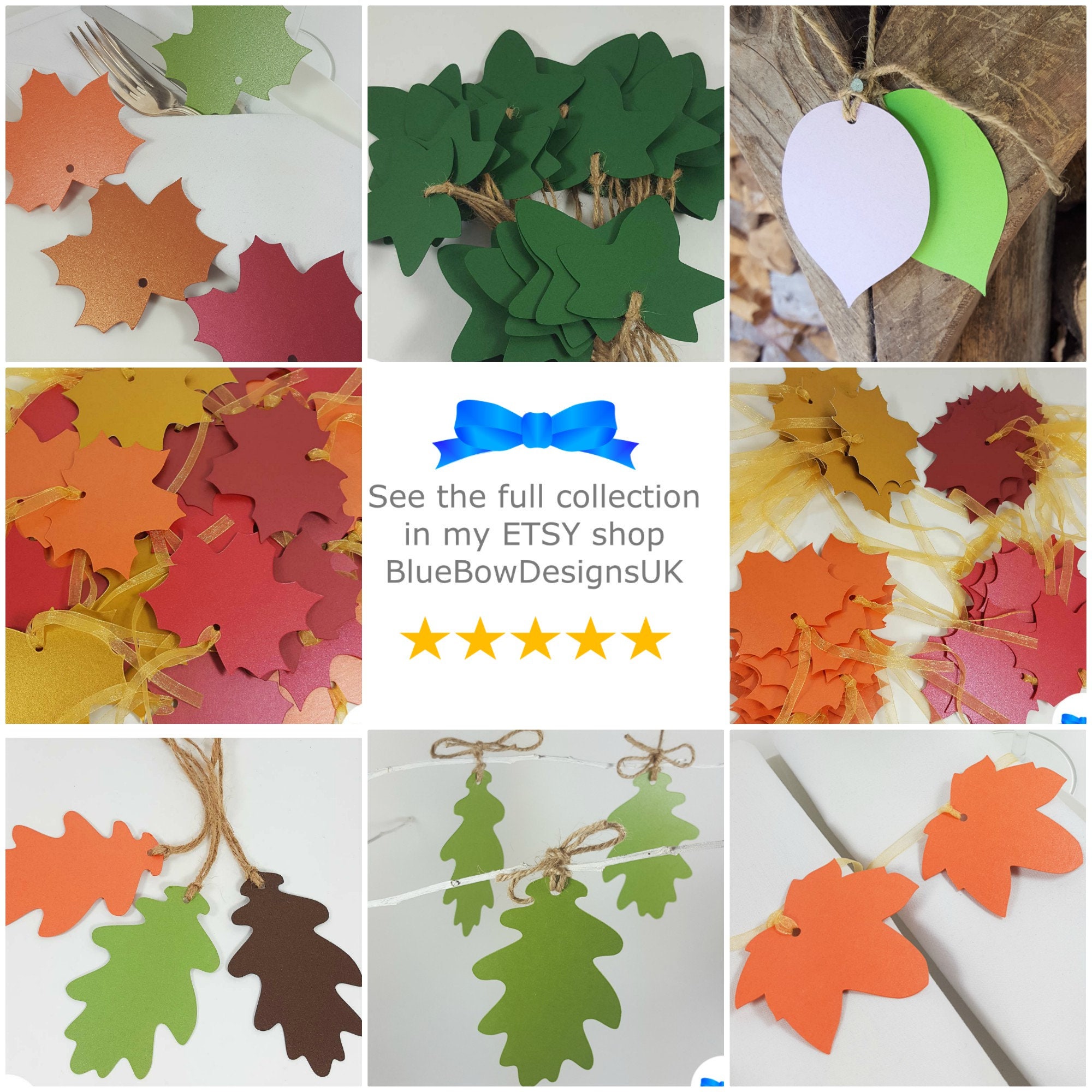 Maple Leaf Tags For Autumn Wedding Place Cards And Wishing | Etsy