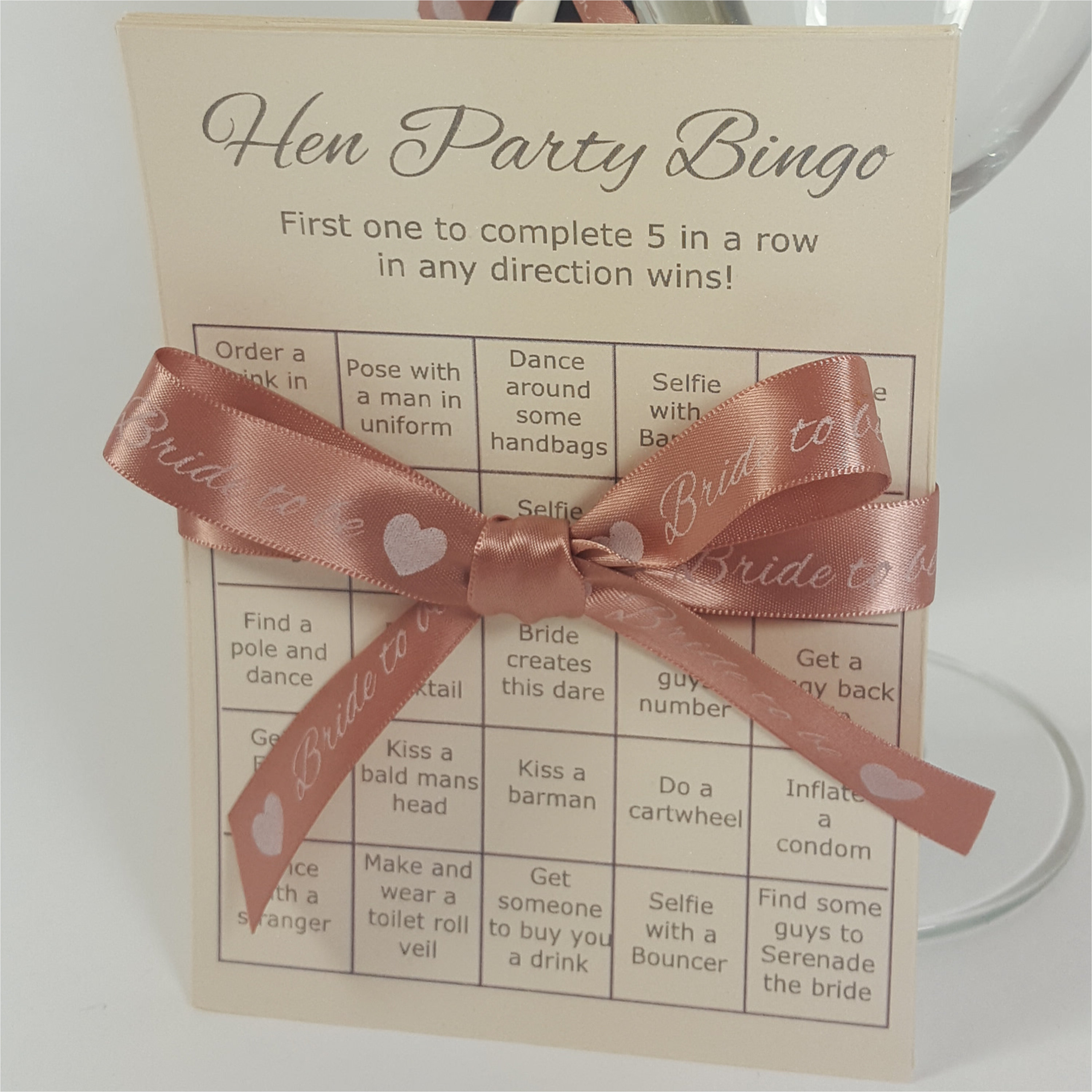 Hen Party Bingo Dare Game Cards. Fun Rose Gold Hen Do Games. - Etsy UK