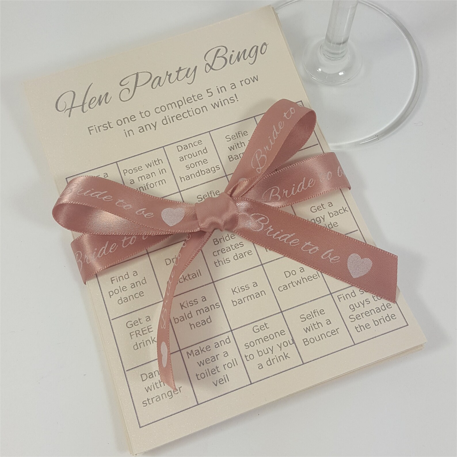 Hen Party Bingo Dare Game Cards. Fun Rose Gold Hen Do Games. - Etsy UK