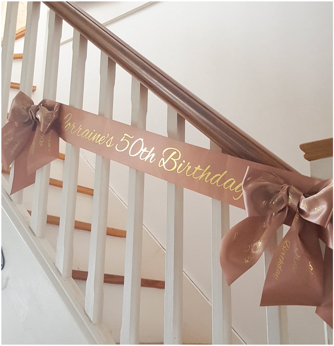 Custom Ribbon Banner With Optional Bows Only. Birthday, Hen Party ...