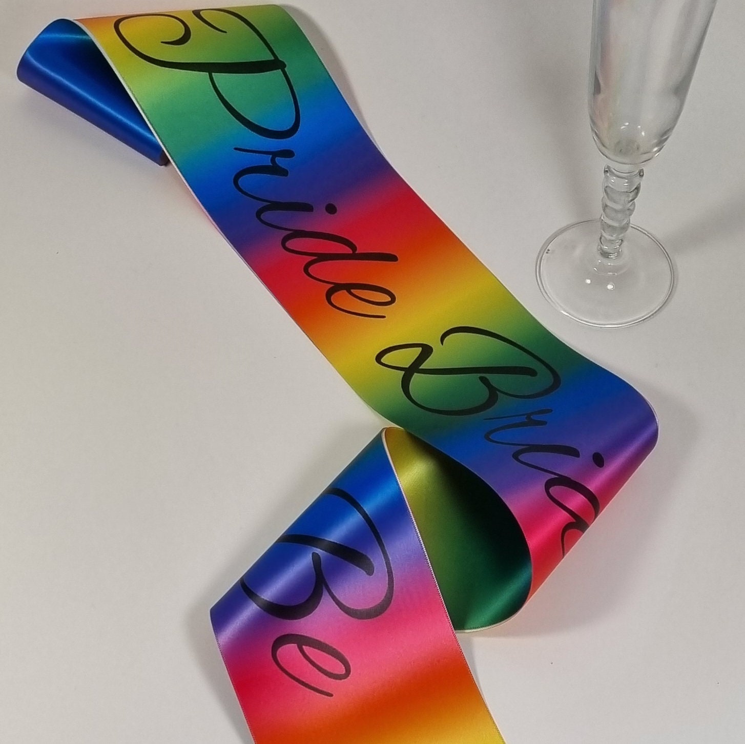 Personalised Rainbow Sash. Hen Party Bride to Be Sash and Rainbow Veil ...