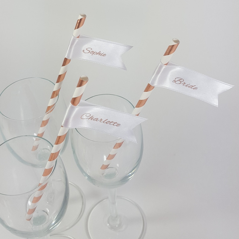 Personalised Name Straws. Custom Hen Party Bridal Shower Decor ...