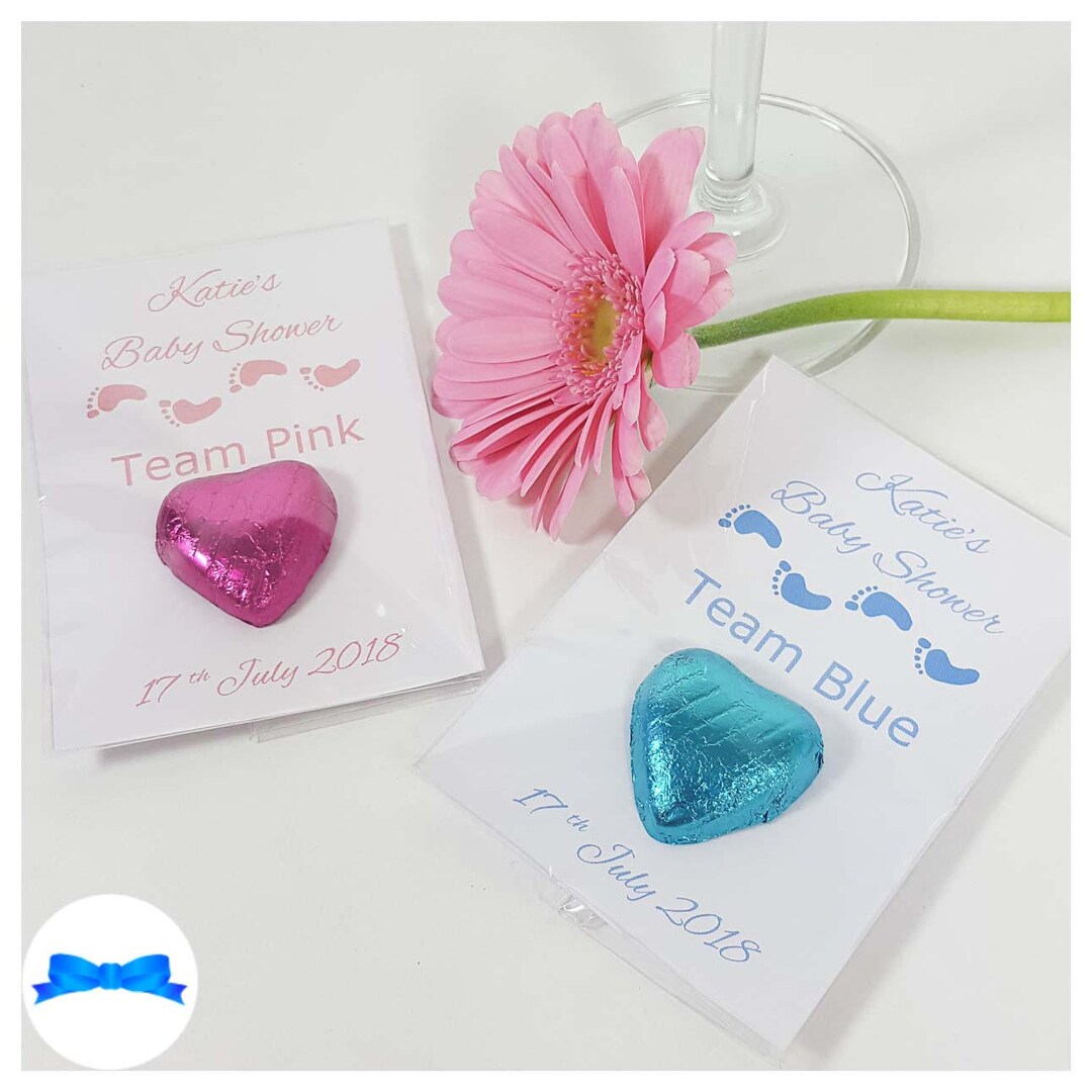 Team Blue Team Pink Baby Shower Favours. Team Boy Team Girl Gender ...