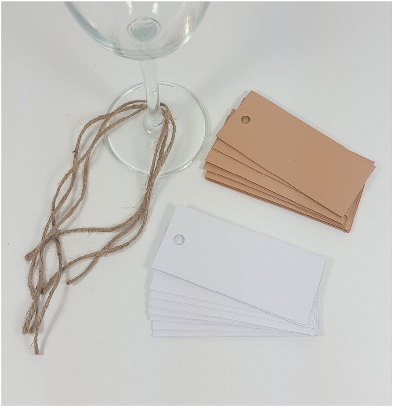 12 Blank or Personalised Small Rectangle Tags. DIY to Write on - Etsy UK