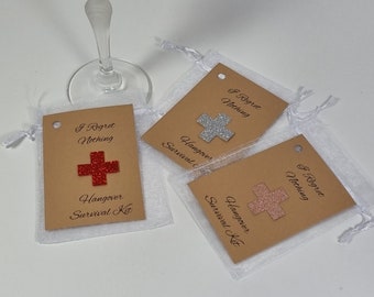 Personalised Hangover Kit Tags and Bags. Hen Party Favour | Etsy UK