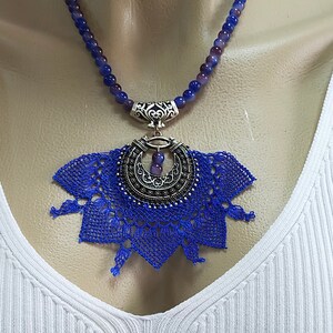 Turkish Silver Necklace,ethnic Needle Lace Necklace,handmade Necklace ...