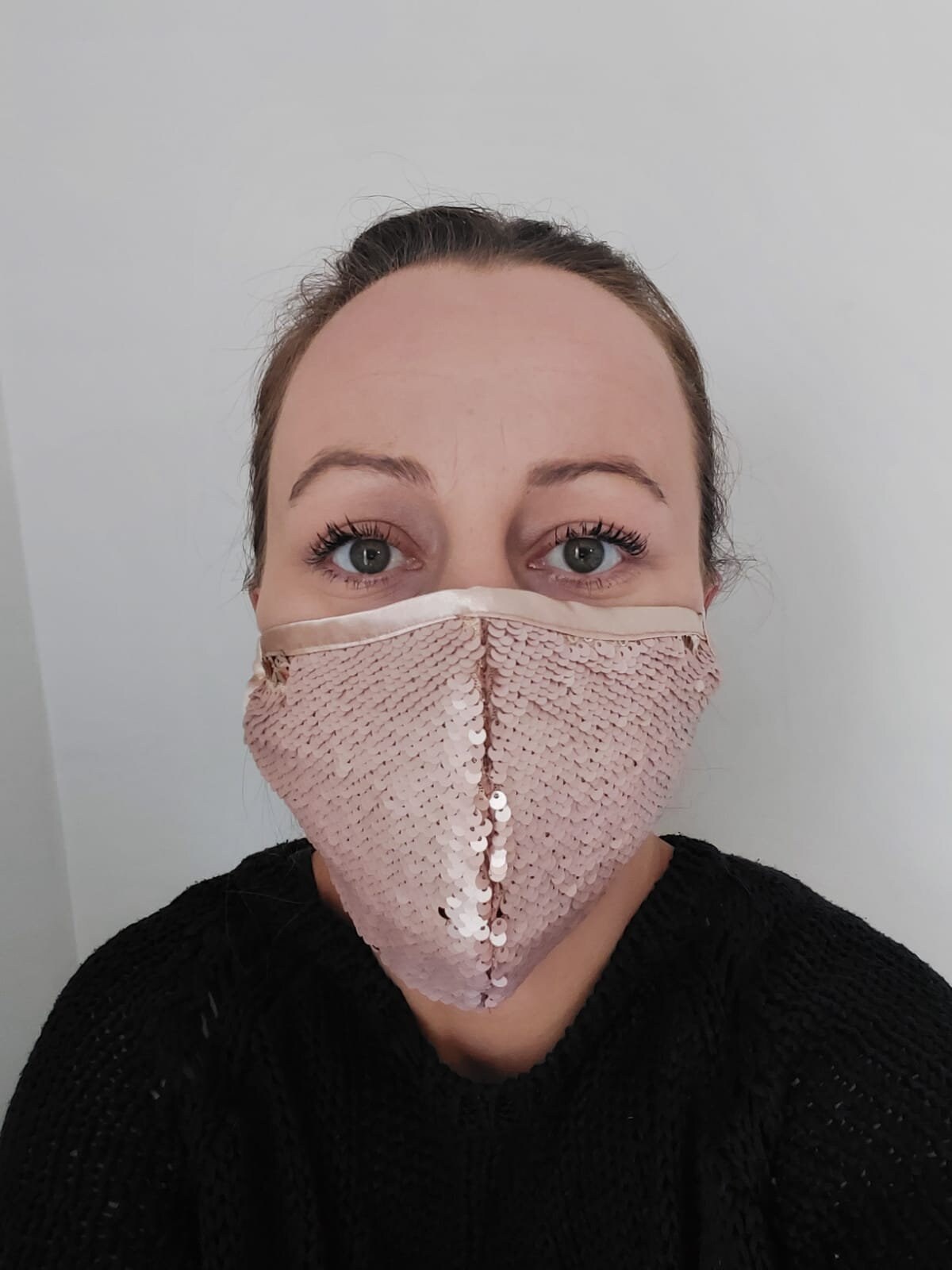 Gold Reversible Sequin Face Mask,bridesmaid Mask,handmade Mask,glamour ...