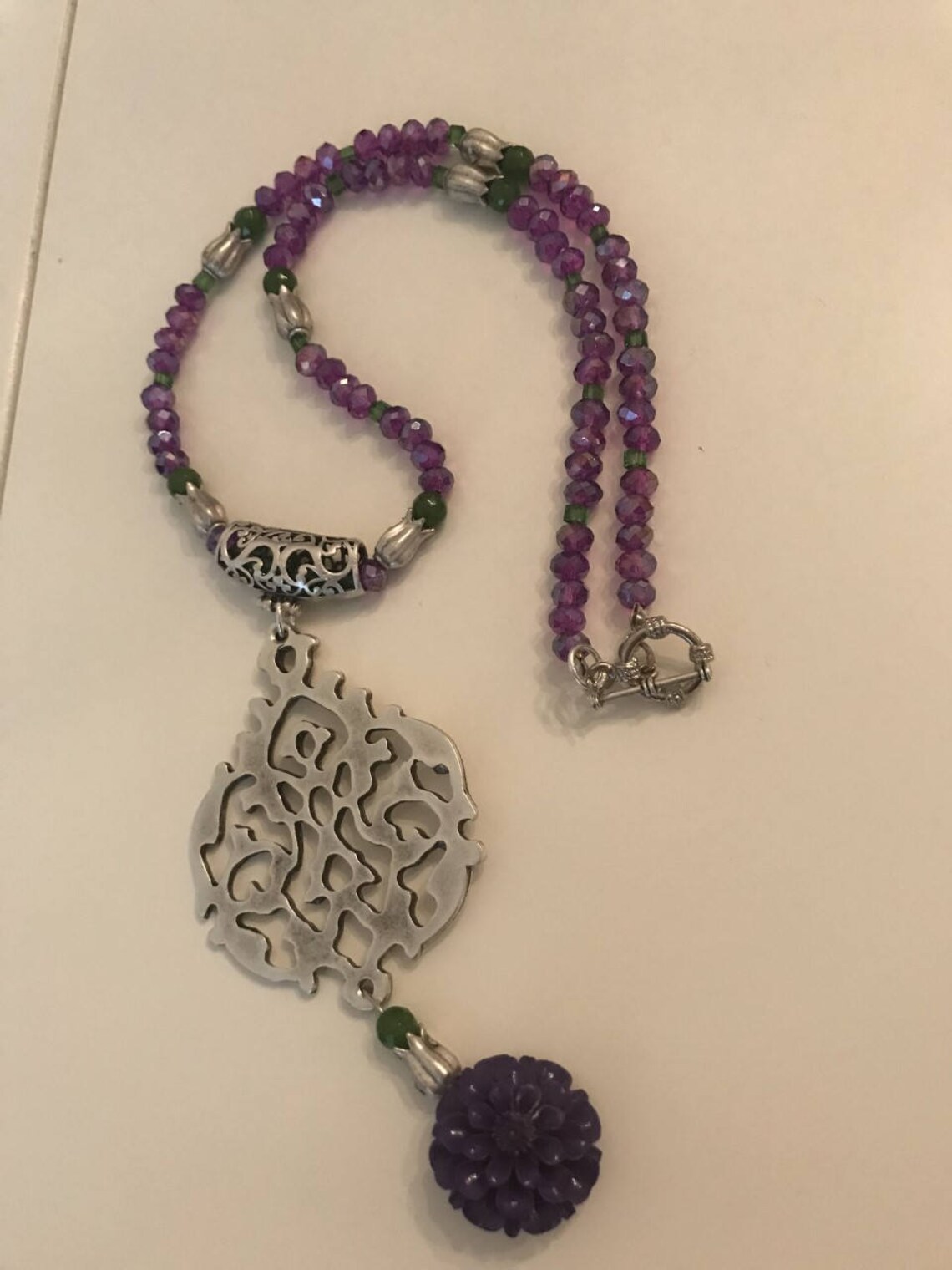 Traditional Beaded Necklaceturkish Women Necklacepurple | Etsy